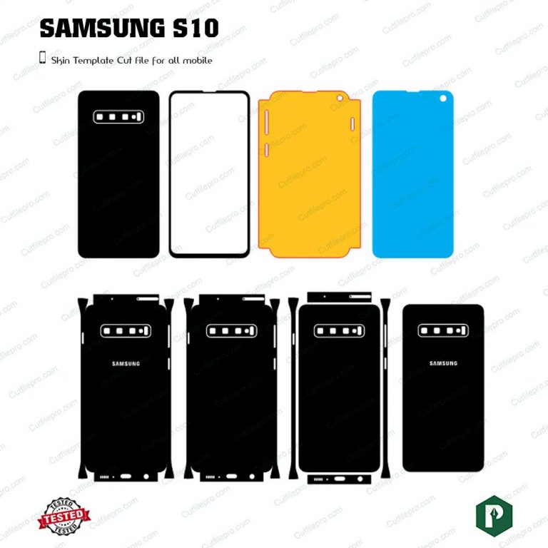 Samsung Galaxy S10 Cut File Template Vector