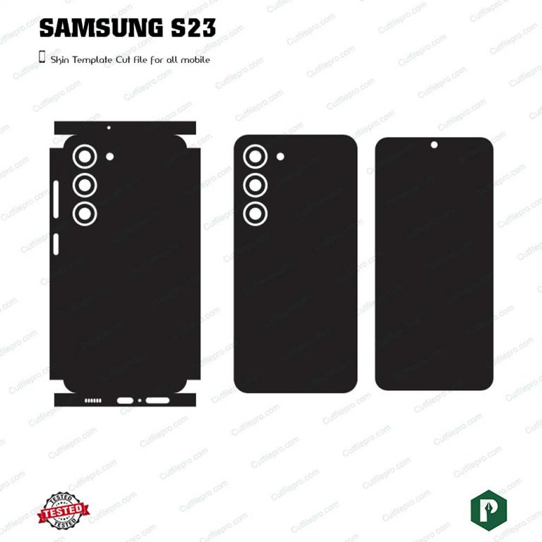 Samsung Galaxy S23 Cut File Template Vector