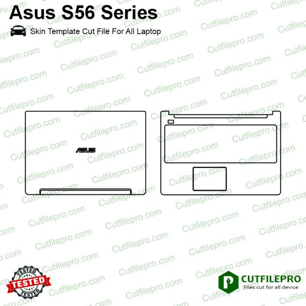 Asus S56 Series Cut File Skin Template Vector